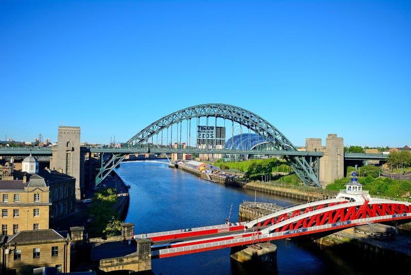 Bridge on Tyne River, Newcastle, England Editorial Photo - Image of ...