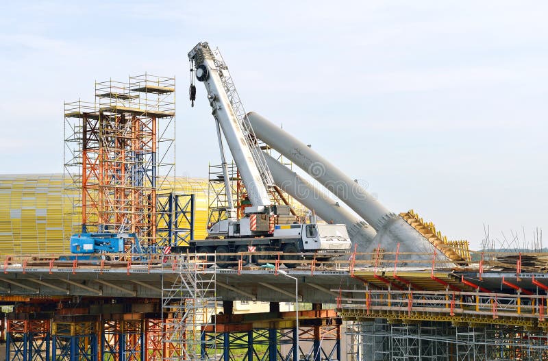 Bridge under construction stock image. Image of exterior - 26250543