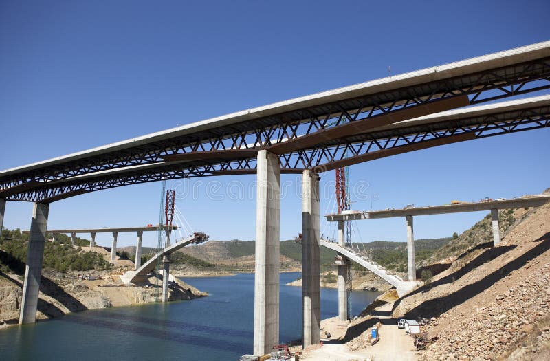 Bridge under construction stock image. Image of concrete - 29637897