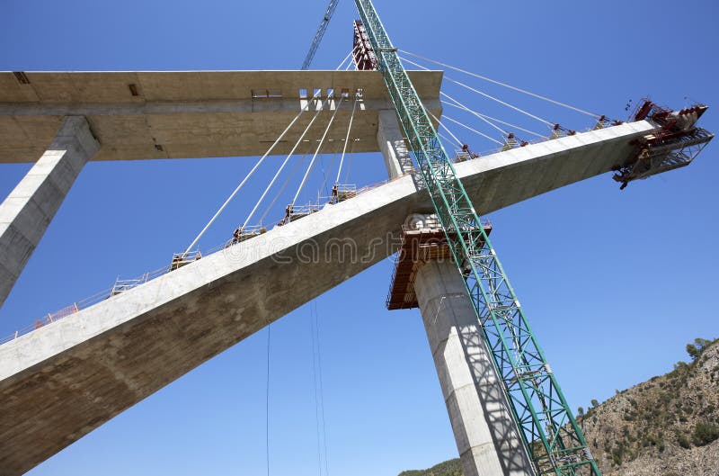 Bridge under construction stock photo. Image of arch - 29638434