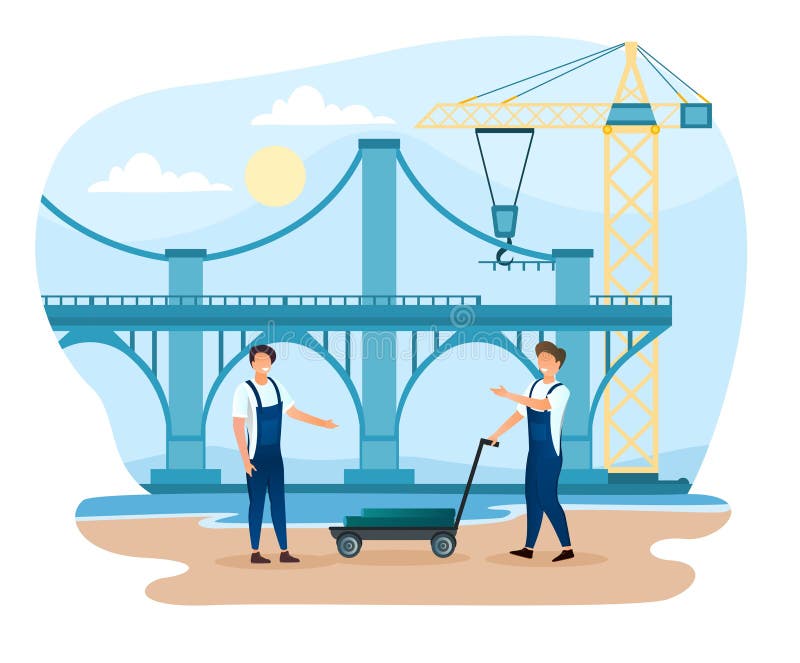 Bridge Under Construction Stock Illustrations – 1,688 Bridge Under ...