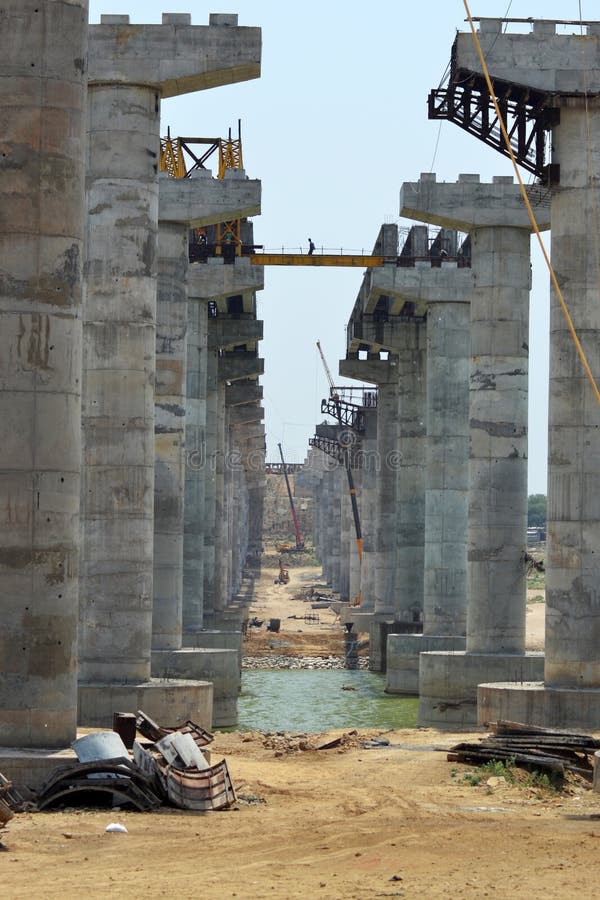 Bridge under construction stock photo. Image of chambal - 54110364