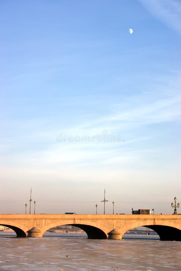 The bridge under the moon stock photo. Image of clear - 2127908