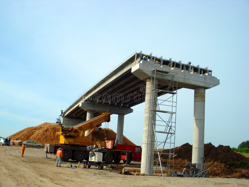 Bridge is unfinished editorial stock image. Image of road - 111991374