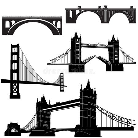 Bridge vector 2 stock vector. Illustration of gate, landmark - 5241052