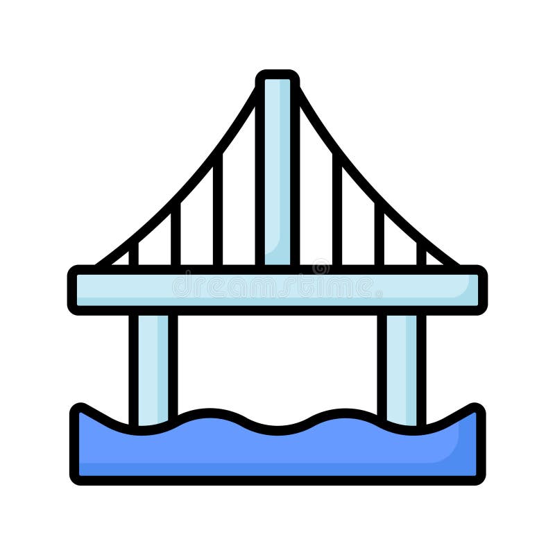 Bridge Vector Design, Isolated on White Background Stock Vector ...