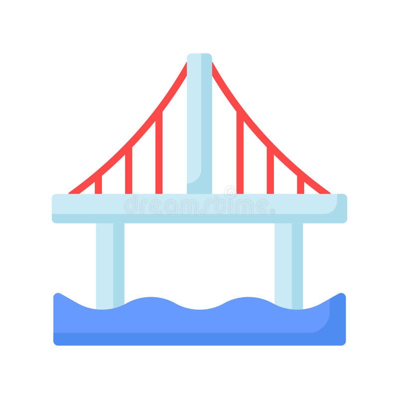 Bridge Vector Design, Isolated on White Background Stock Vector ...