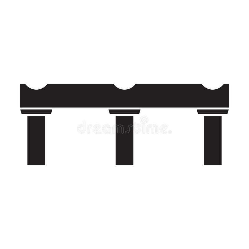 Bridge Vector Icon.Black Vector Icon Isolated on White Background ...