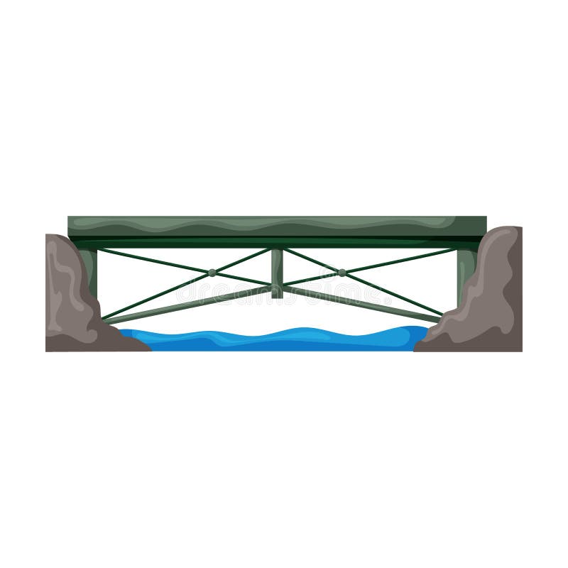 Bridge Vector Icon.Cartoon Vector Icon Isolated on White Background ...