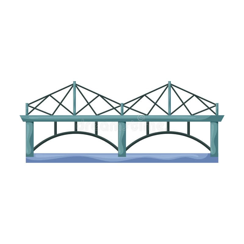 Bridge Vector Icon.Cartoon Vector Icon Isolated on White Background ...