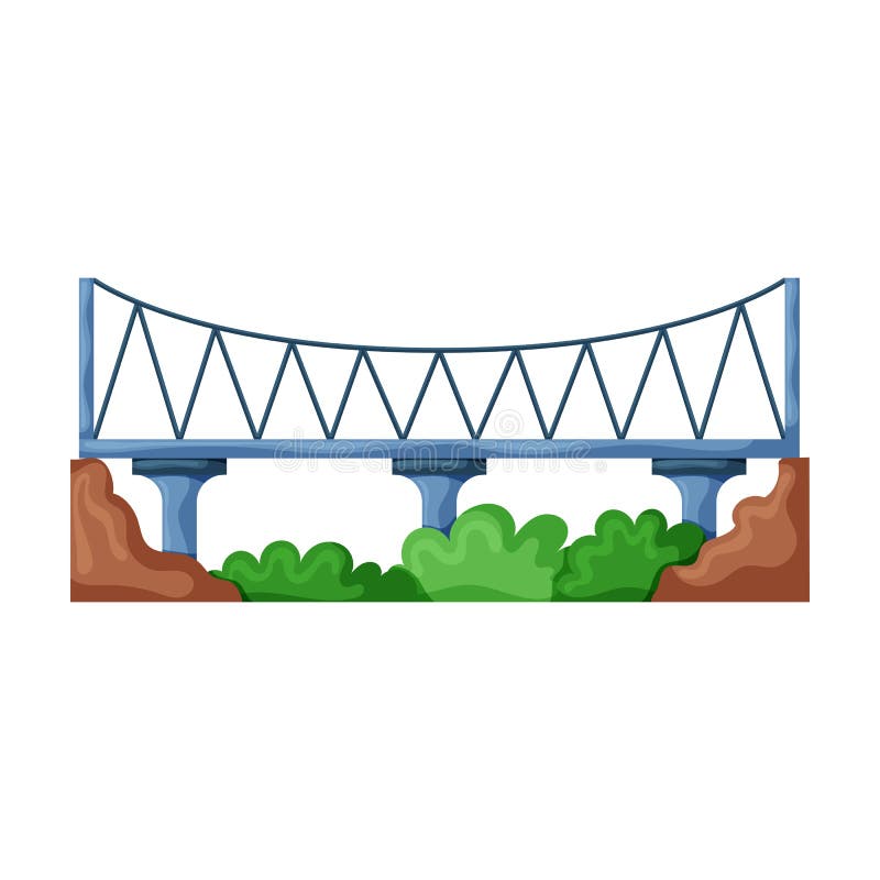 Bridge Vector Icon.Cartoon Vector Icon Isolated on White Background ...