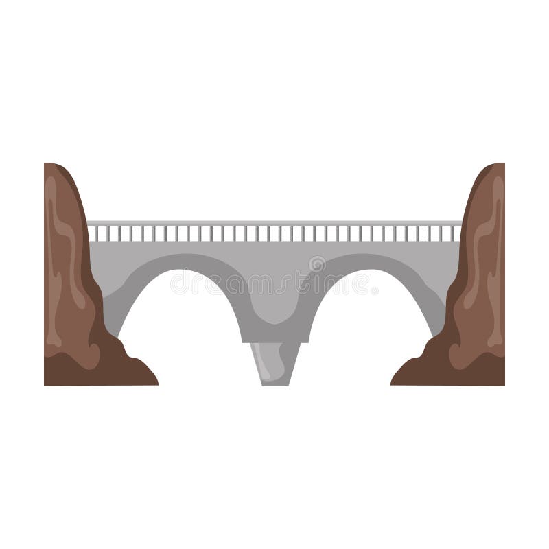 Bridge Vector Icon.Cartoon Vector Icon Isolated on White Background ...