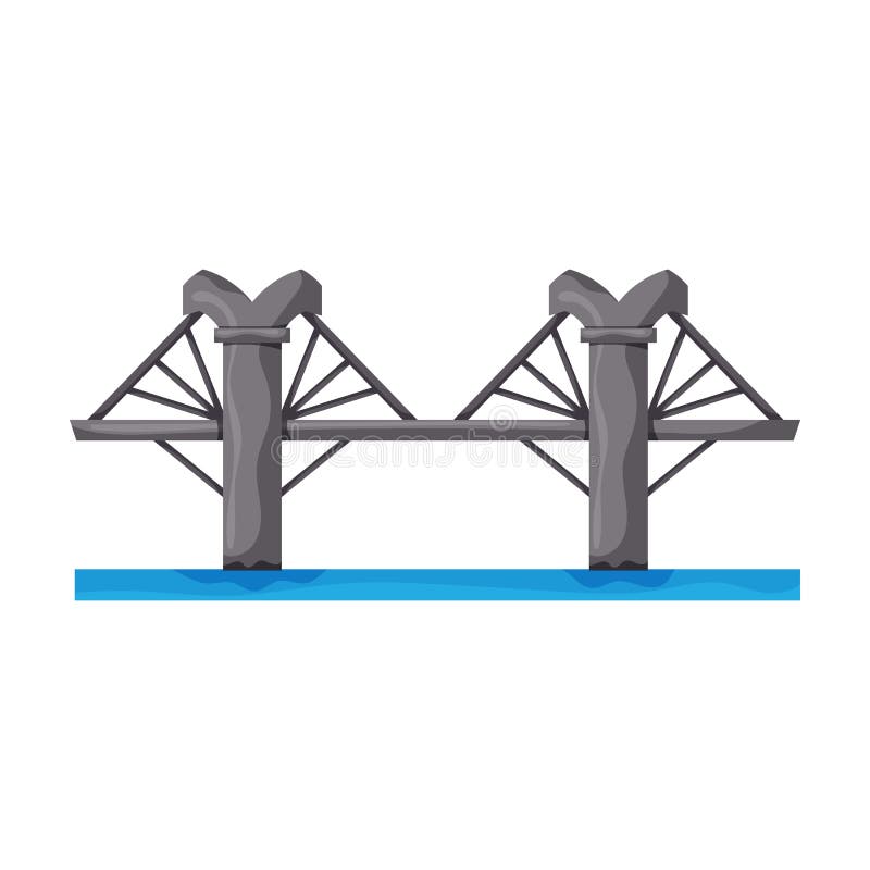 Bridge Vector Icon.Cartoon Vector Icon Isolated on White Background ...
