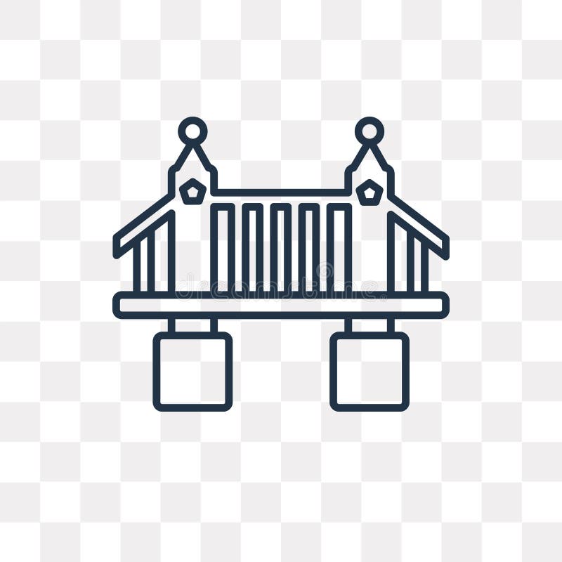 Bridge Vector Icon Isolated on Transparent Background, Bridge T Stock ...