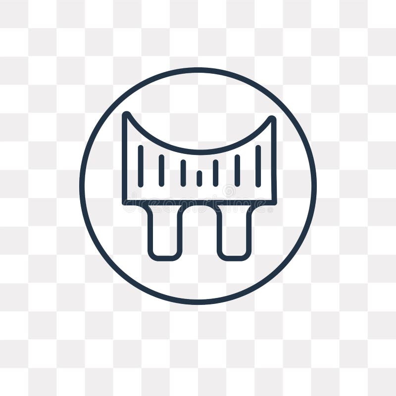 Bridge Vector Icon Isolated on Transparent Background, Bridge T Stock ...