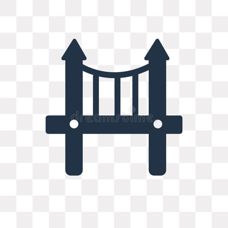 Bridge Vector Icon Isolated on Transparent Background, Bridge T Stock ...