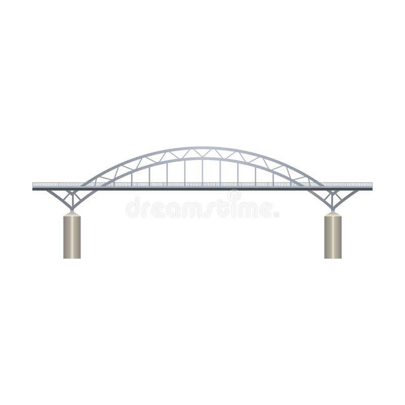 Bridge Vector Icon.Realistic Vector Icon Isolated on White Background ...