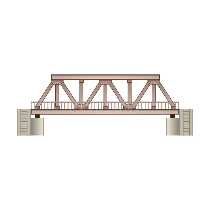 Bridge Vector Icon.Realistic Vector Icon Isolated on White Background ...