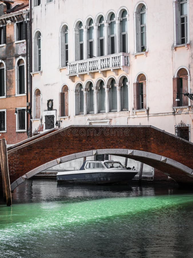 Bridge in Venice, Italy and Historical Building Facade in Background ...