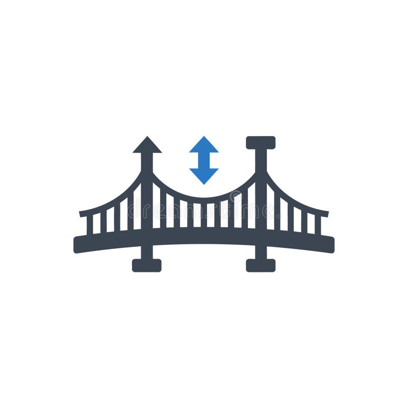 Bridge with Vertical Icon stock illustration. Illustration of vertical ...