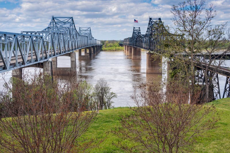 Bridge at Vicksburg Mississippi Stock Photo - Image of bridge, river ...