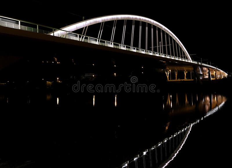 Bridge stock photo. Image of lights, reflect, walk, bridge - 95794736