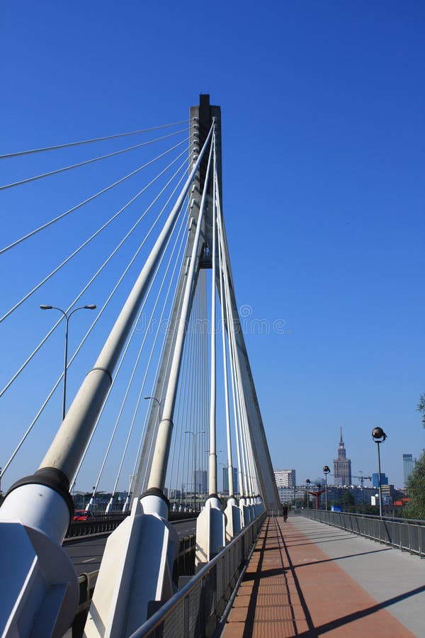 Bridge in warsaw stock image. Image of construction, europe - 15705869