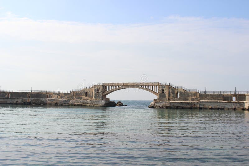 Bridge on water stock photo. Image of bridge, ocean, water - 65211206