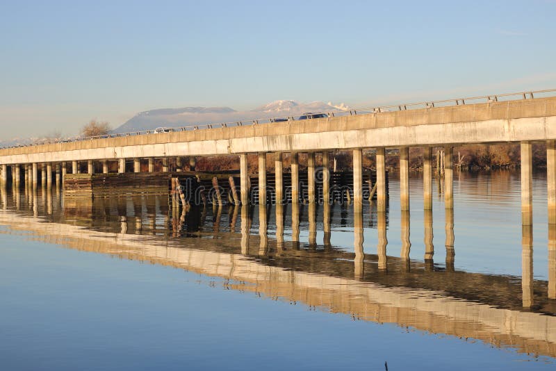 Bridge and Water Reflection Stock Image - Image of water, lane: 82688633