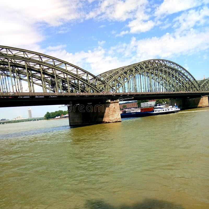 The bridge water sky editorial stock photo. Image of german - 98120103