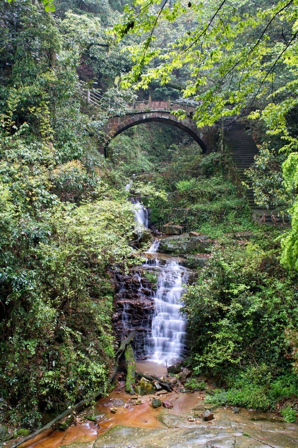 Bridge and waterfall stock image. Image of bridge, landscapes - 24861325