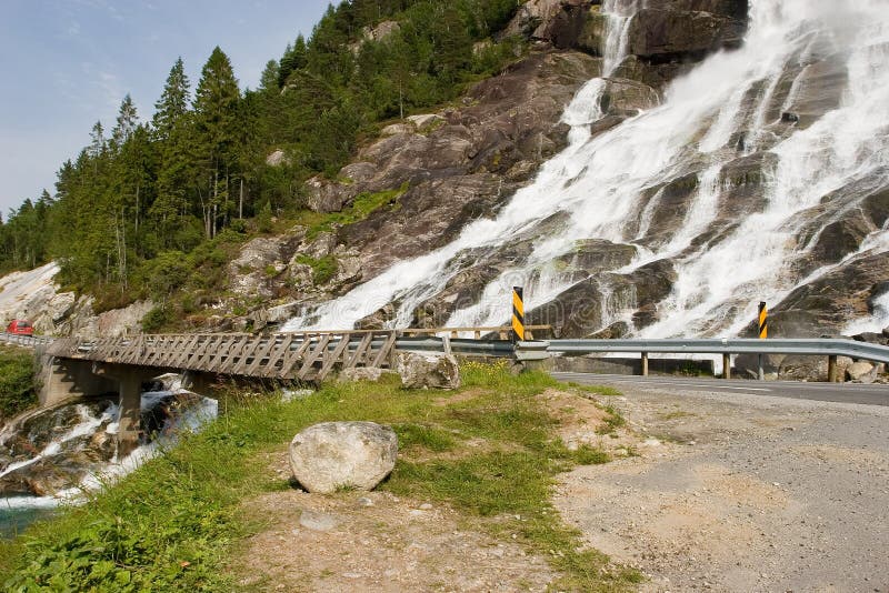 Bridge and waterfall stock image. Image of drop, waterfall - 981789