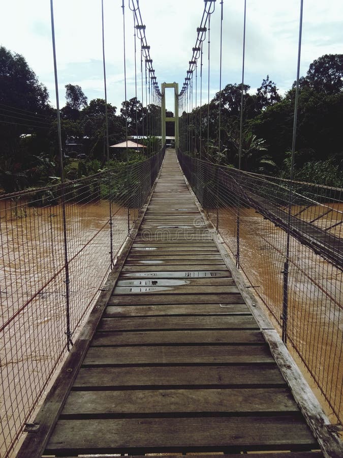 The Bridge, Where Our Paths Crossed. Stock Image - Image of hanging ...
