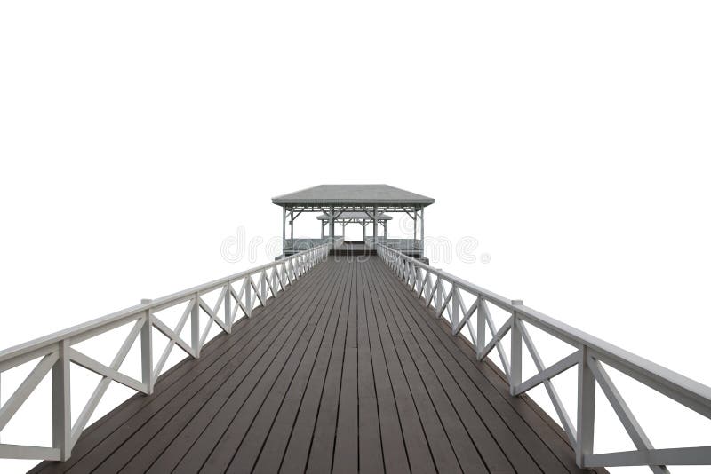 The Bridge with a White Background Stock Photo - Image of seascape ...