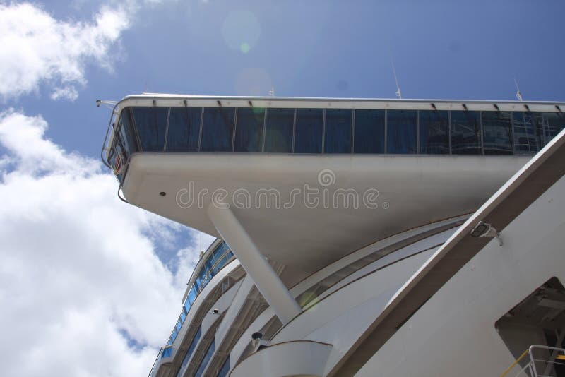 Bridge and Wing of the Vessel Stock Photo - Image of white, vessel ...