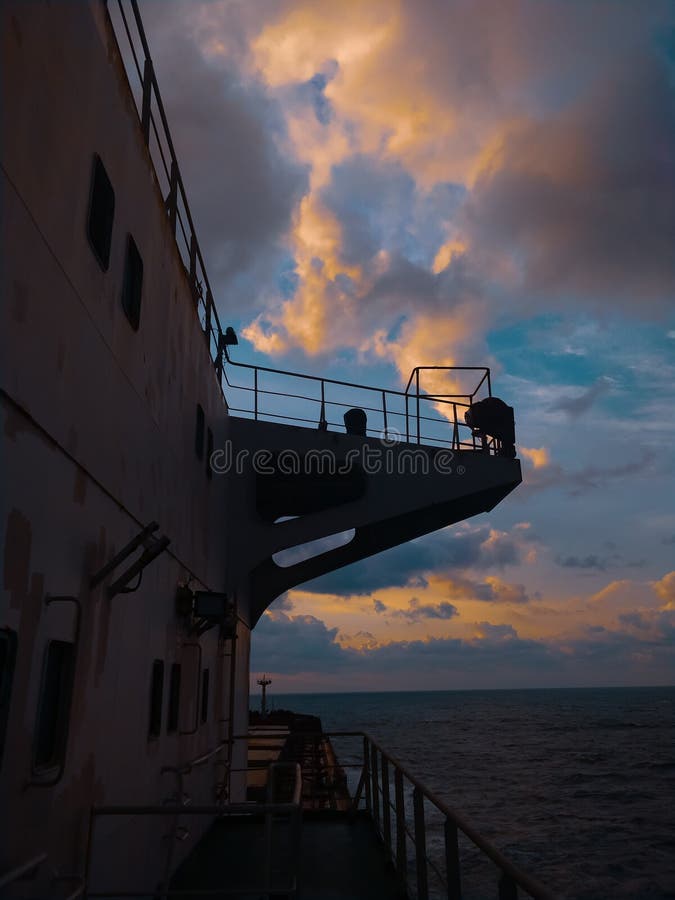 Bridge Wing Picture in Sunset Stock Image - Image of dawn, coast: 206822933