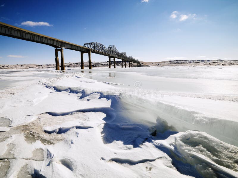 Bridge in winter stock photo. Image of space, structure - 2676664