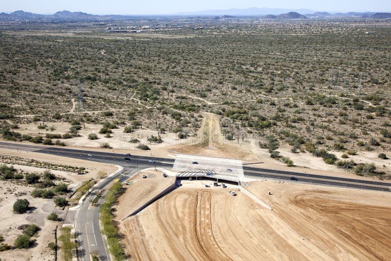 Bridge work in the desert stock image. Image of automobiles - 38453657