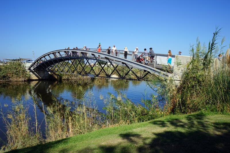 Bridge on the Yarkon river editorial stock photo. Image of aviv - 49012223