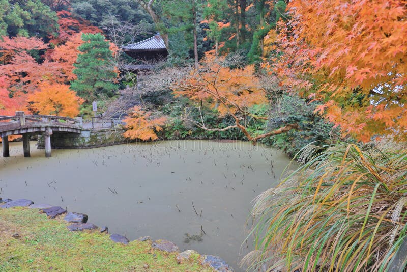The Bridge at he ZEN Garden of Chion Stock Image - Image of temple ...