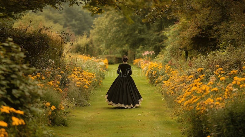 Bridgerton Walks in the Garden Stock Photo - Image of topix, luxury ...