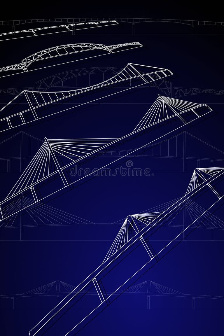 Cable Stayed Bridge Drawing Stock Illustrations – 36 Cable Stayed ...