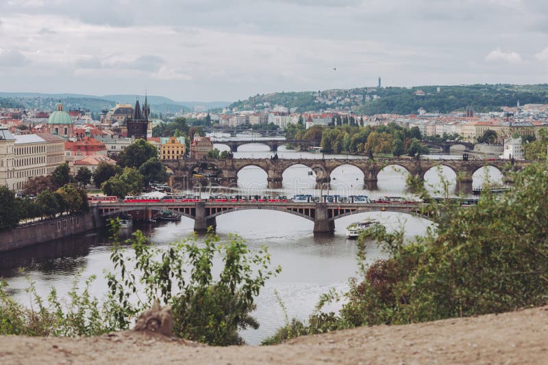 Bridges, Autumn in Prague, Czech Republic. Editorial Image - Image of ...