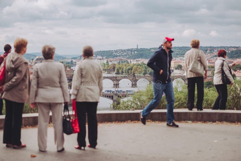 Bridges, Autumn in Prague, Czech Republic. Editorial Photo - Image of ...