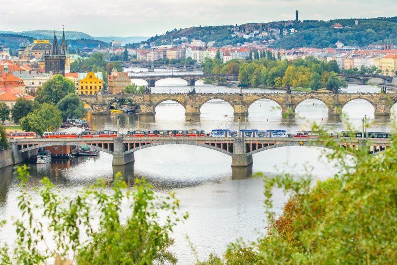 Bridges, Autumn in Prague, Czech Republic. Editorial Photography ...