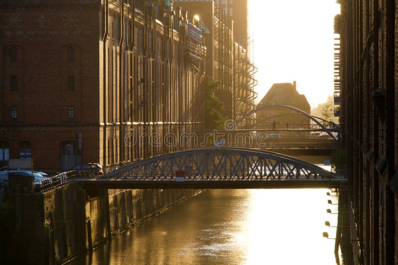 Bridges between houses stock photo. Image of water, bridge - 131199352