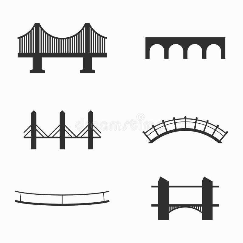 Bridges icons stock illustration. Illustration of design - 98661211