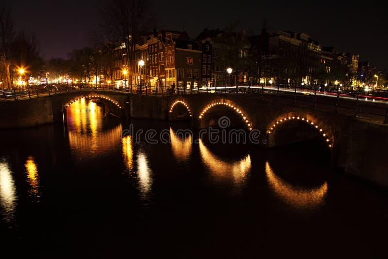 Bridges at Night stock photo. Image of bridges, bridge - 14125638