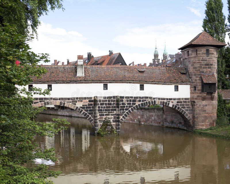 Bridges of Nuremberg stock image. Image of house, bavaria - 83499727