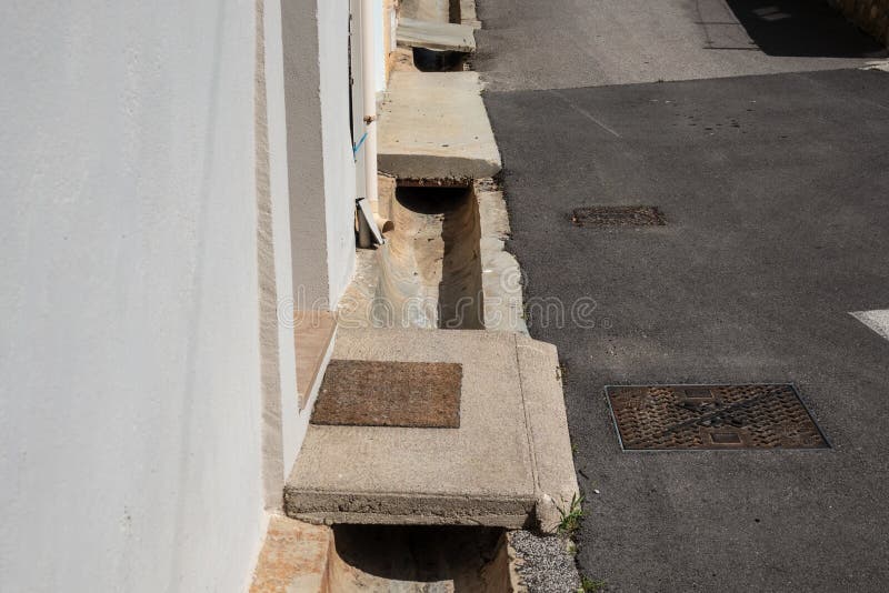 Bridges over the gutter . stock image. Image of exit - 266229551